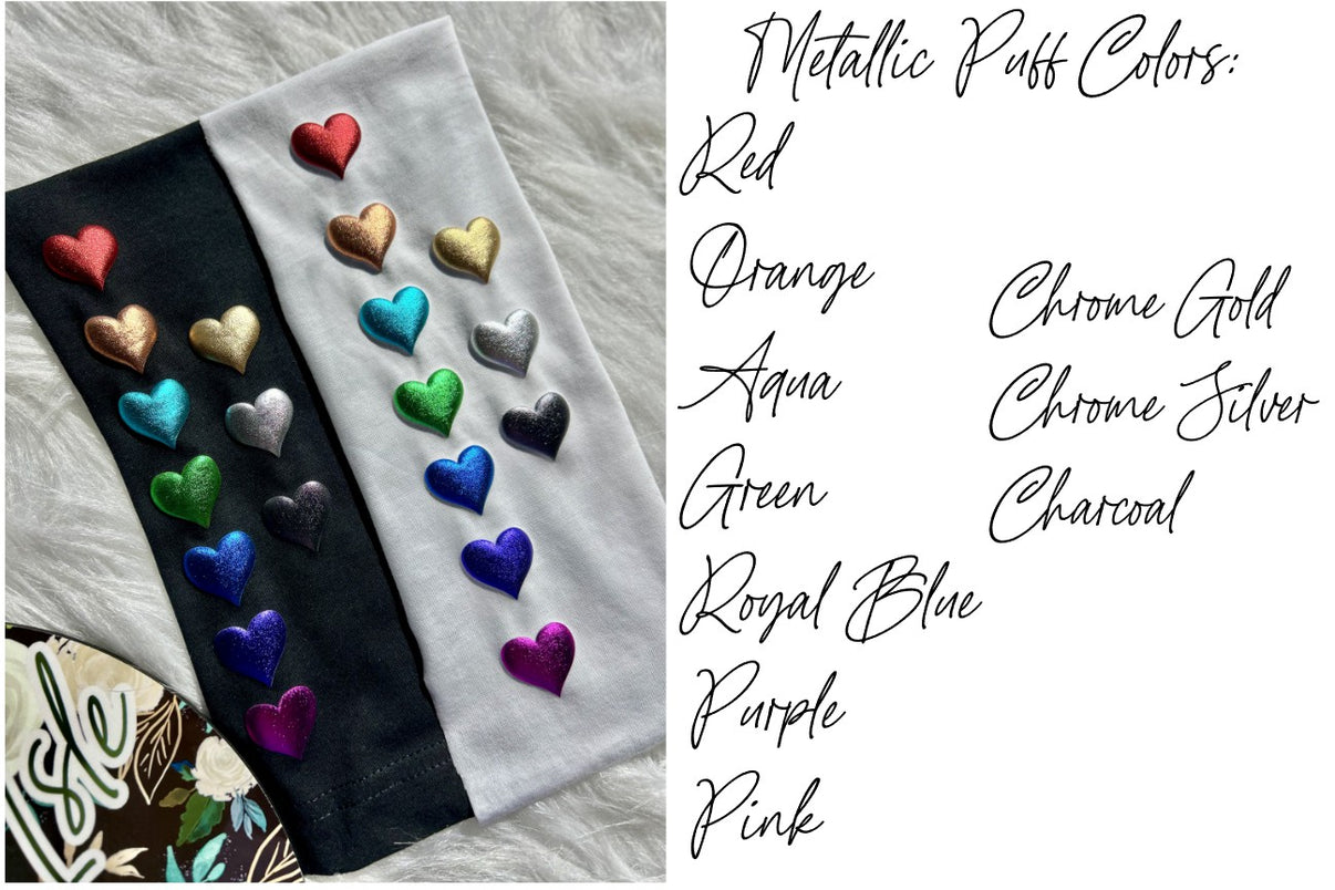 Pick Your Color Metallic Puff Senior 2026 Design – Emerald Isle Design